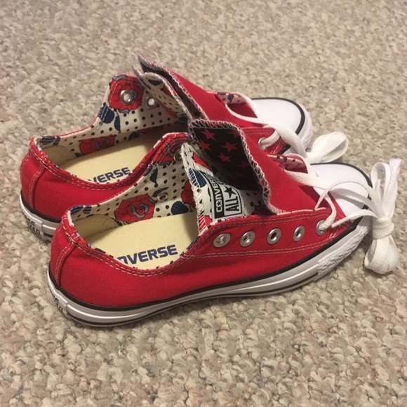 Converse | Shoes | Custom Red Converse Womens Size 6 | Poshmark